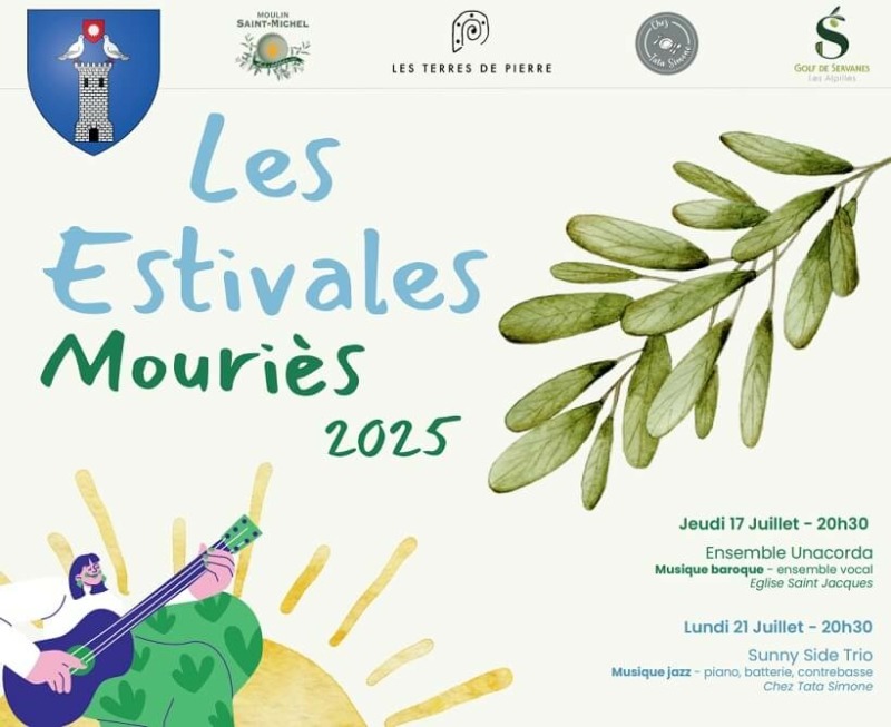 Les Estivales de Mouriès 2025 - Programme des concerts